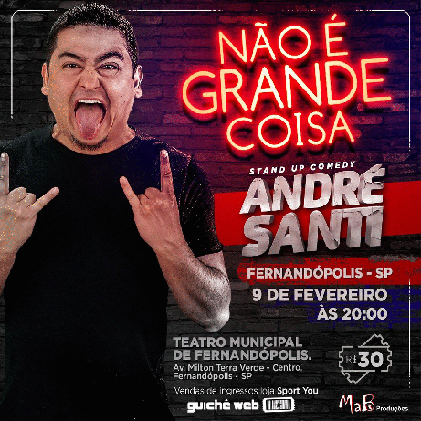 André Santi se apresenta neste sábado em Fernandópolis - Hojemais de ...